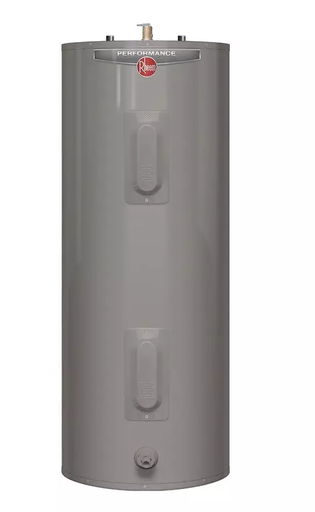 Feidhmíocht Rheem 50 Gal. Meánach 6-Bliana 4500/4500-Watt Elements Téitheoir Uisce umar Leictreach