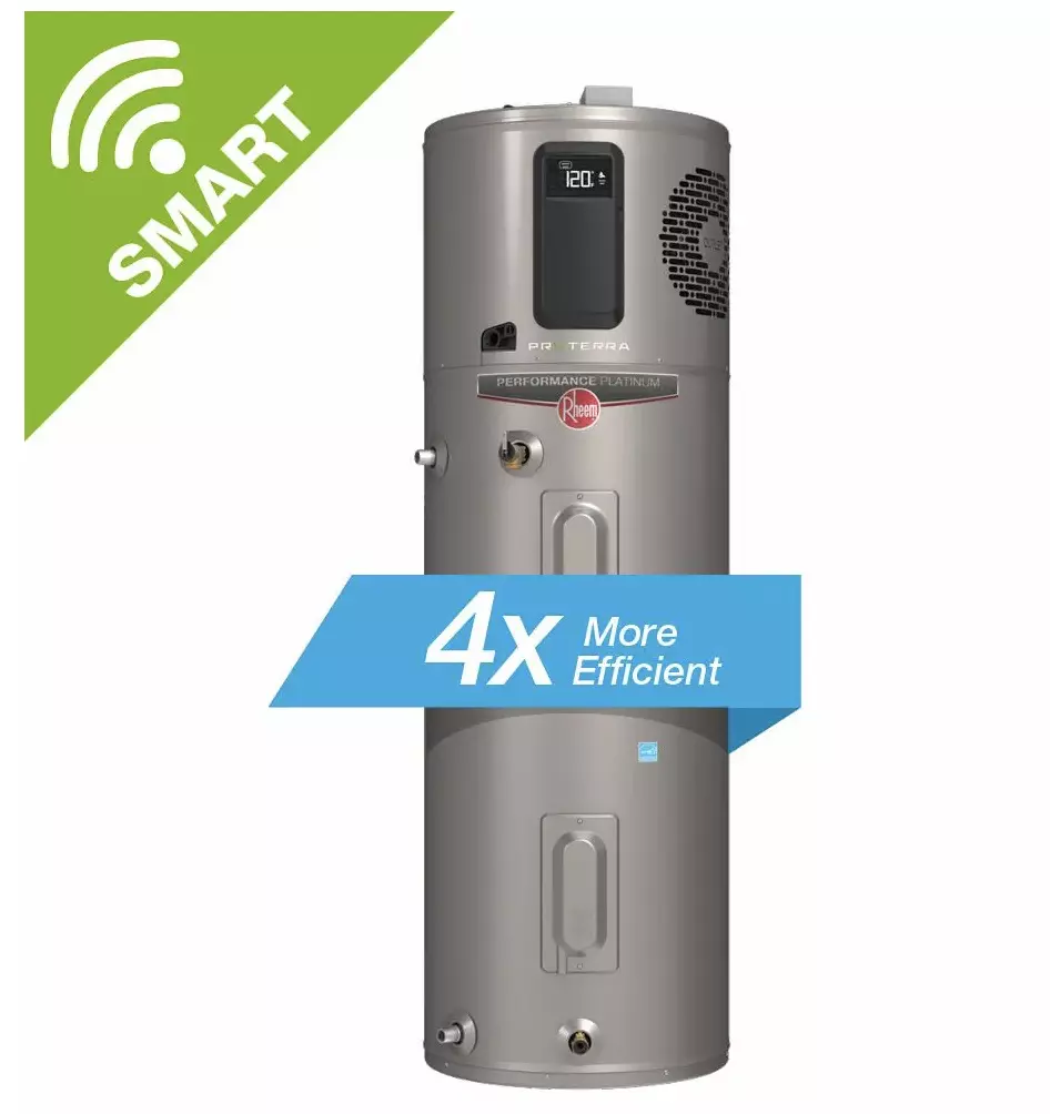 Ayyukan Rheem Platinum 50 Gal. Shekara 10 Hybrid High Efficiency Smart Tank Electric Water Heater