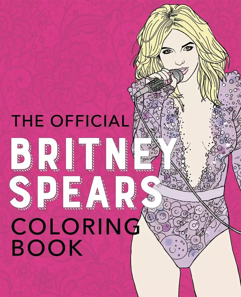 qoxra uffiċjali tal-ktieb tal-kulur ta' Britney Spears