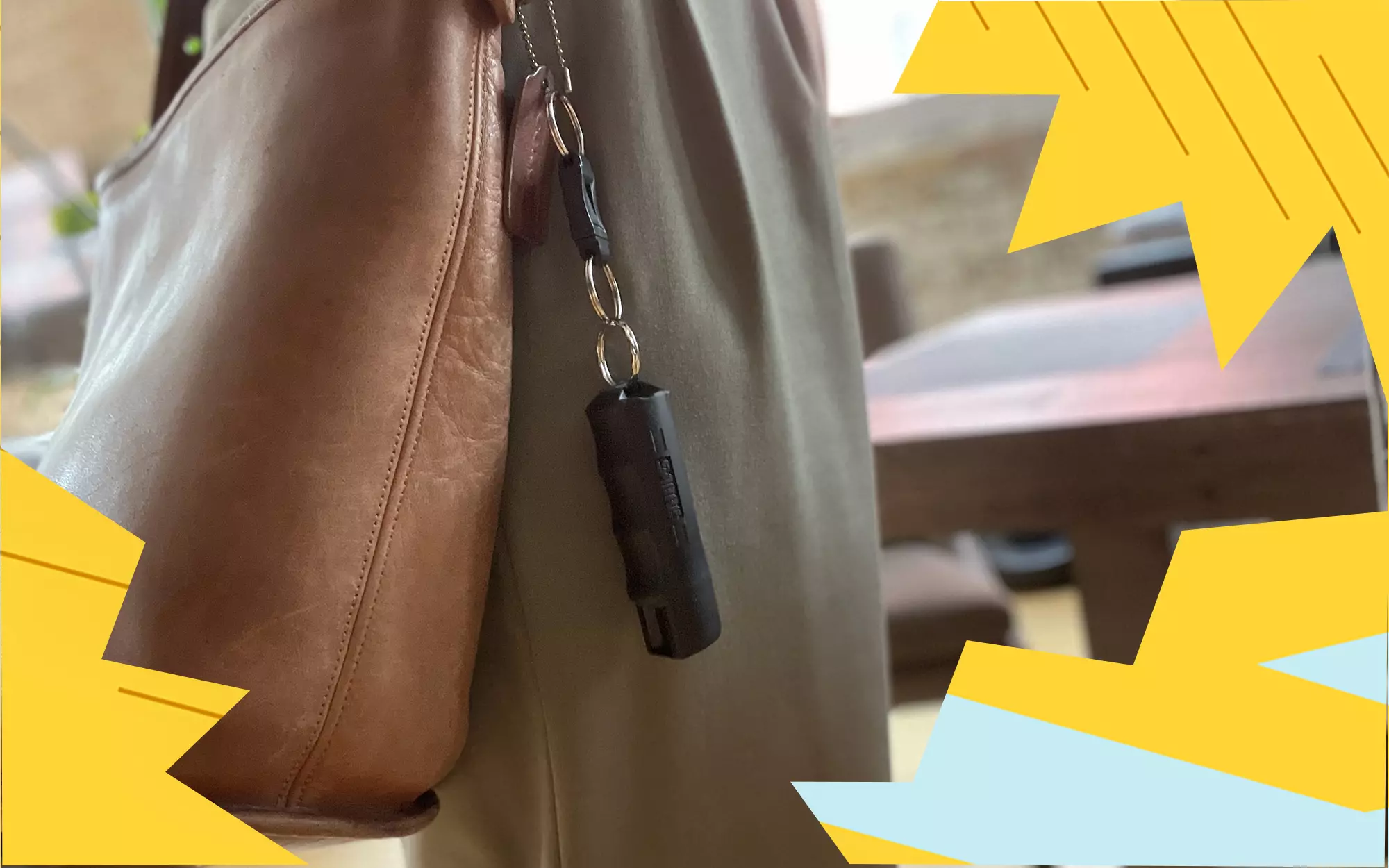 saber በርበሬ የሚረጭ keychain