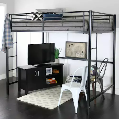 Manor Park Full Size Premium Metal Loft Bed, pito sili ona maualuga moega