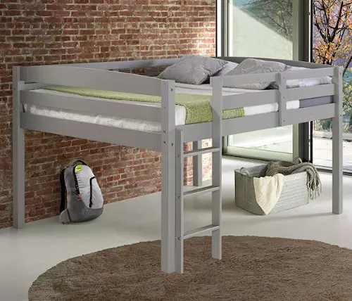 Camaflexi Full-Sized Concord Junior Loft Bed, pito sili ona lelei moega