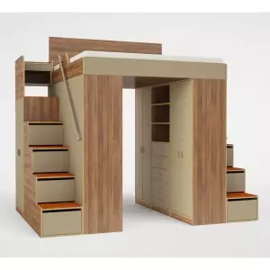 Casa Collection Urbano King Loft Bed, tempat tidur loteng terbaik