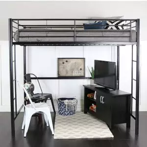 Walker Edison Furniture Modern Loft Bed, լավագույն ձեղնահարկի մահճակալները