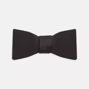 Turnbull & Asser Black Silk Bow Tie