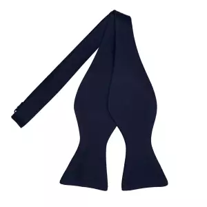 Del Toro Navy Satin Bow Dasi