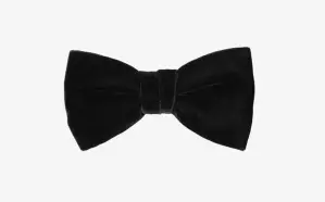 Saint Laurent Bow Tie in Black Velvet