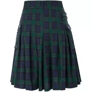 苏格兰男式短裙 传统高地格子呢实用短裙