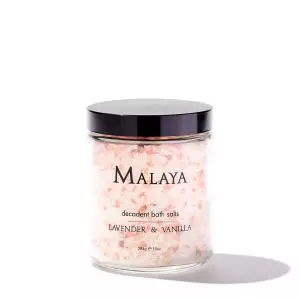 Декадентські солі для ванн Malaya Organics з лавандою та ваніллю