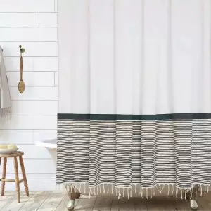 modernong farmhouse tassel shower curtain, unsaon paglimpyo sa shower curtain