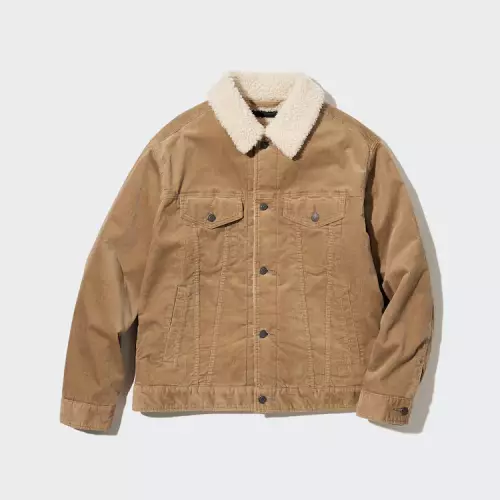 Rêberê moda payîzê ya mêran a Uniqlo Pile-Lined Short Jacket