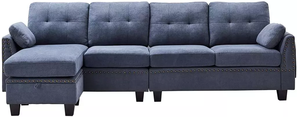 HONBAY Reversible Sectional Sofa Couch