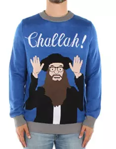 Suéter feio de Hanukkah judeu