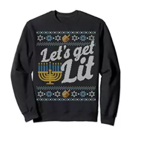Lets Get Lit 'Ugly Hanukkah Sweater