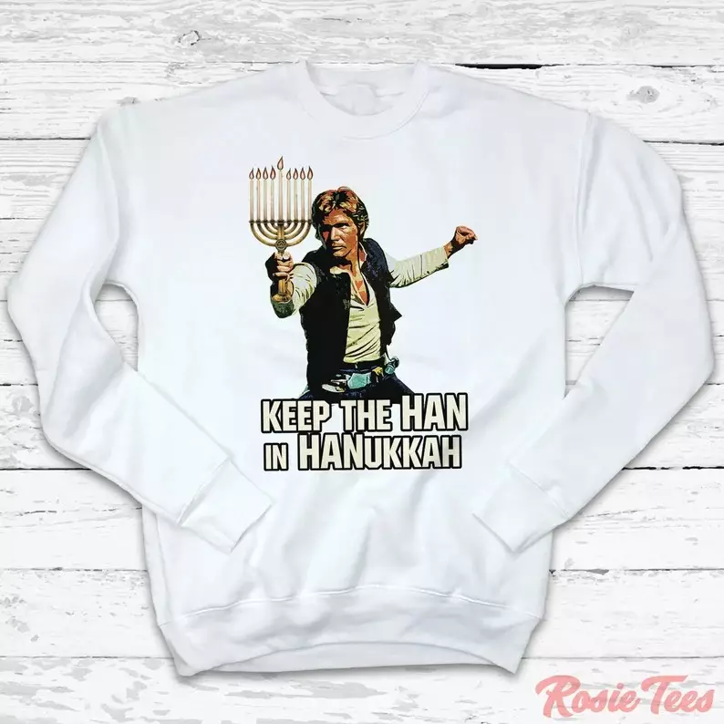 RosieTees Keep the Han Hanukkah megztiniuose