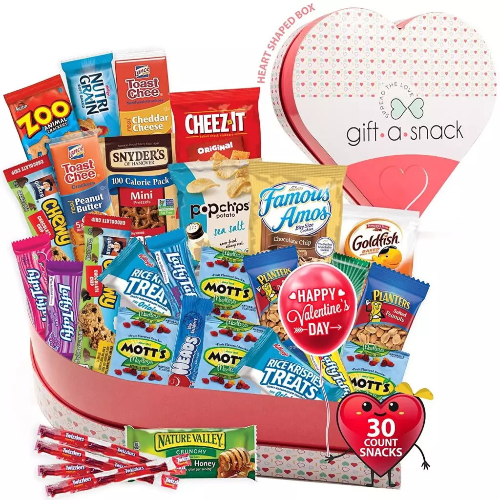 Vältesdag Heart Snack Box Varietéit Pack Care Package