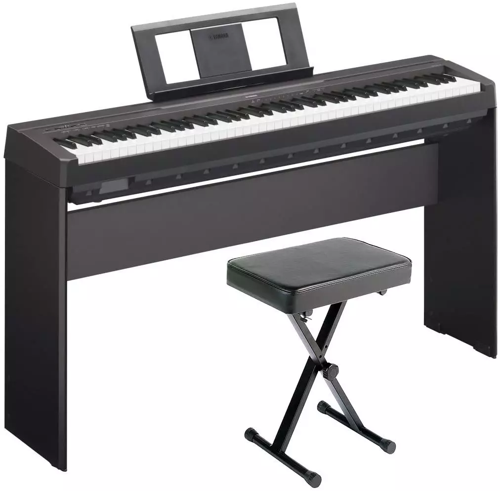 Yamaha P45 88-Key Weighted Digital Piano Home Bundle
