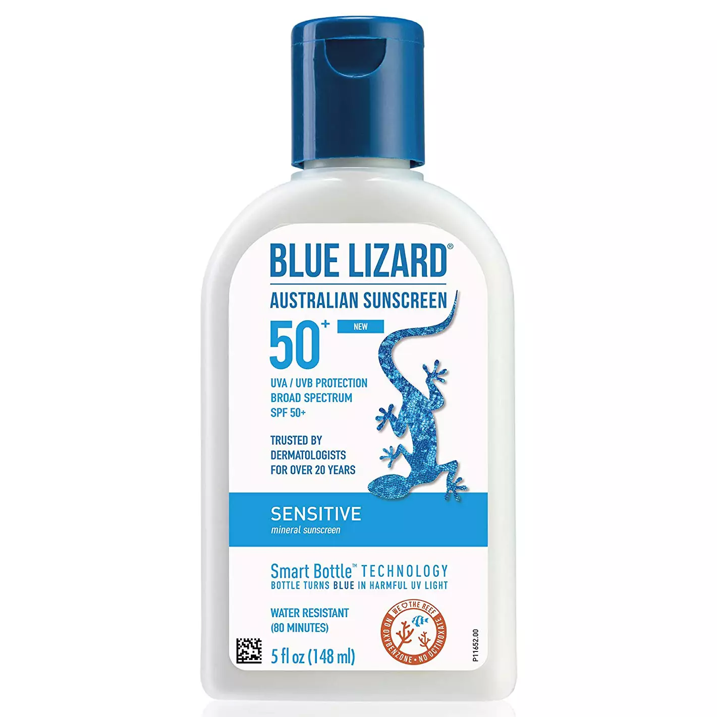 ຄີມກັນແດດທີ່ດີທີ່ສຸດດ້ວຍສັງກະສີ - Blue Lizard Sensitive Mineral Sunscreen SPF 50