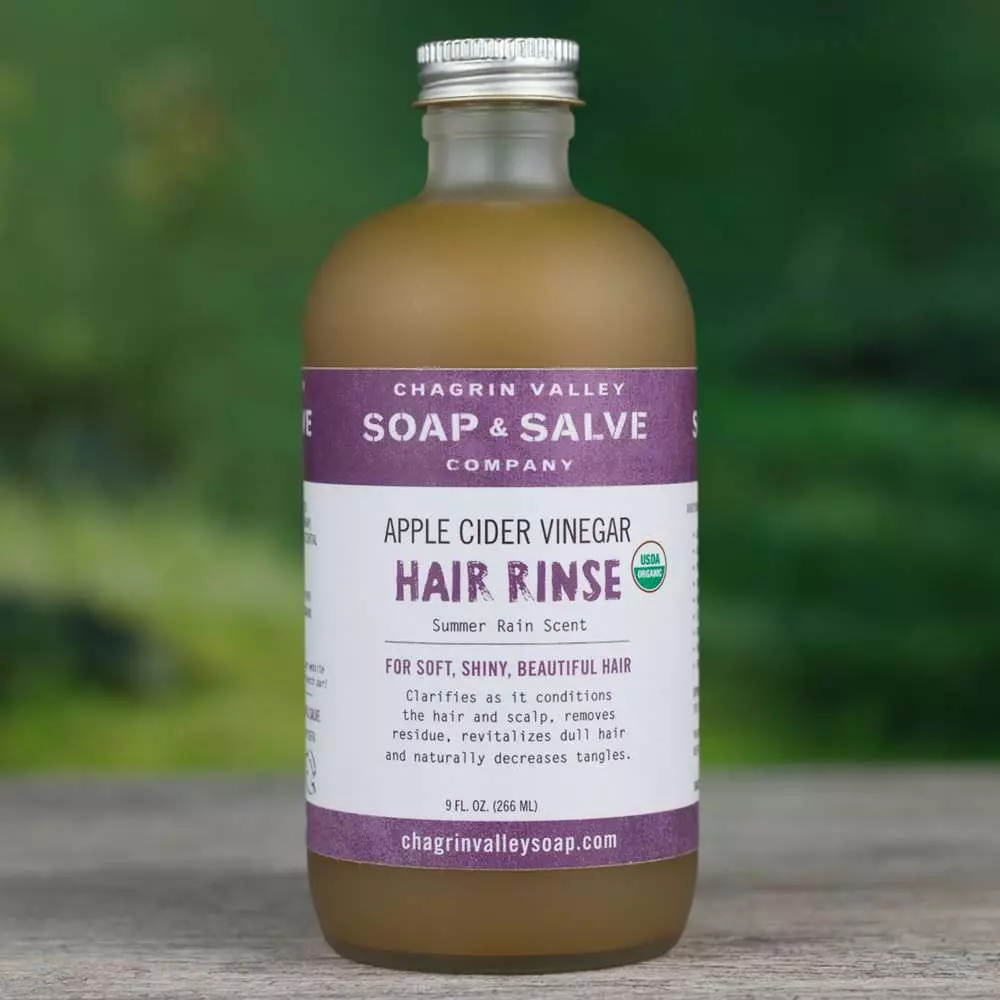 Chagrin Valley Sapun & Salve Company Концентрат за плакнење за коса со јаболков оцет