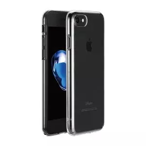 Just Mobile TENC Kawża għal iPhone 7 Premium Avvanzata Trasparenti Kopertura Sħiħa Super Slim 10x Reżistenti Scratch Flessibbli Durabbli - Crystal Clear