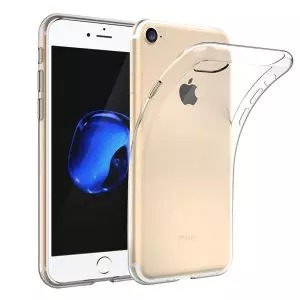 Funda para iPhone 7, EasyAcc Funda de TPU suave para iPhone 7, transparente, transparente, antideslizante, funda protectora trasera a prueba de golpes para iPhone 7
