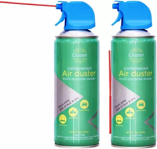 Кутия за прахосмукачка iDuster със сгъстен въздух, 2 пакета