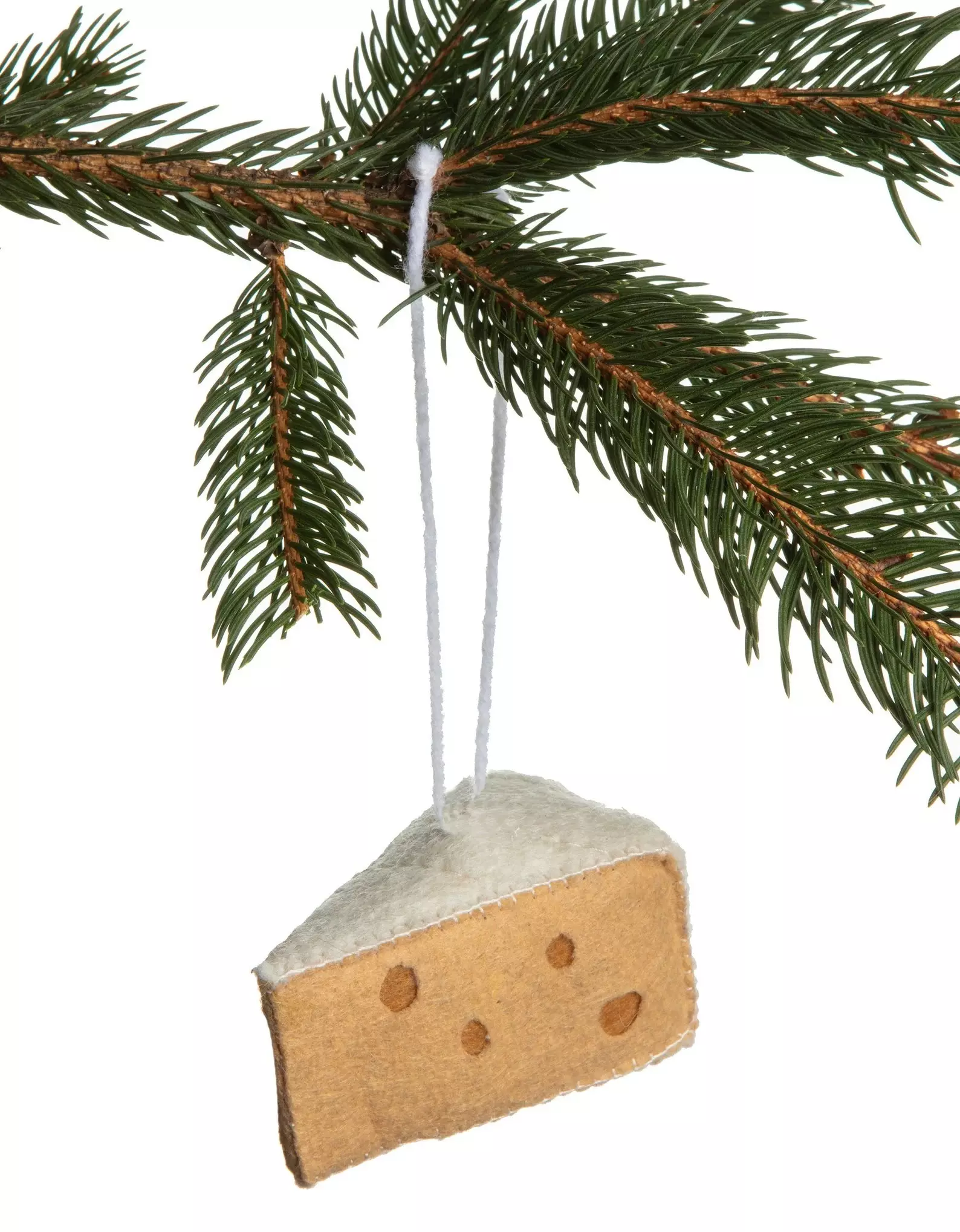 SilkRoadBazaarShop Felt Ornament Cheese Wedge