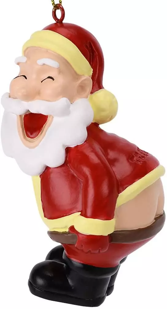 Daraxt Buddees Funny Mooning Santa Claus Ornament