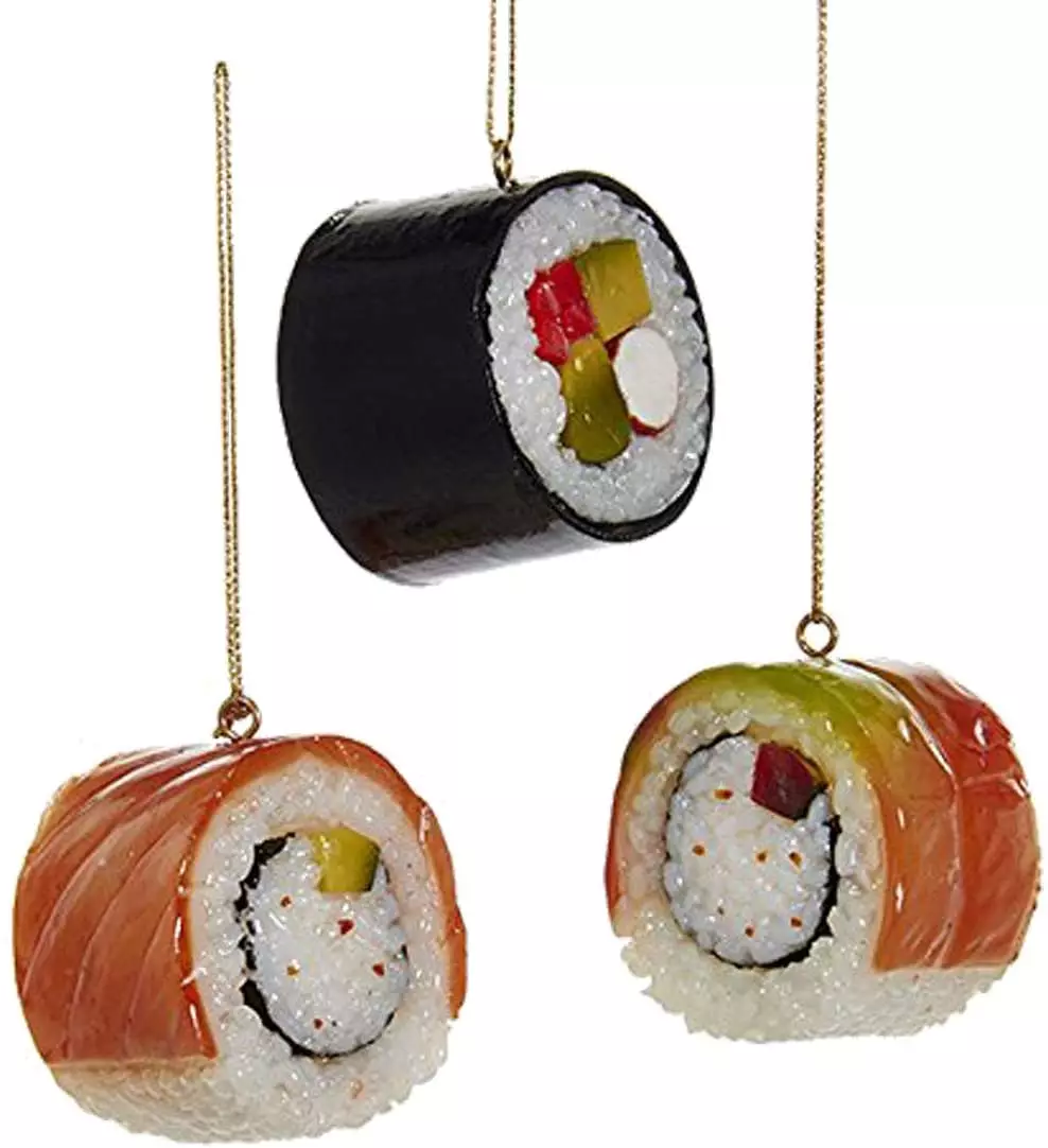 Adornos de sushi de plástico
