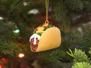 ornamén Natal lucu taco