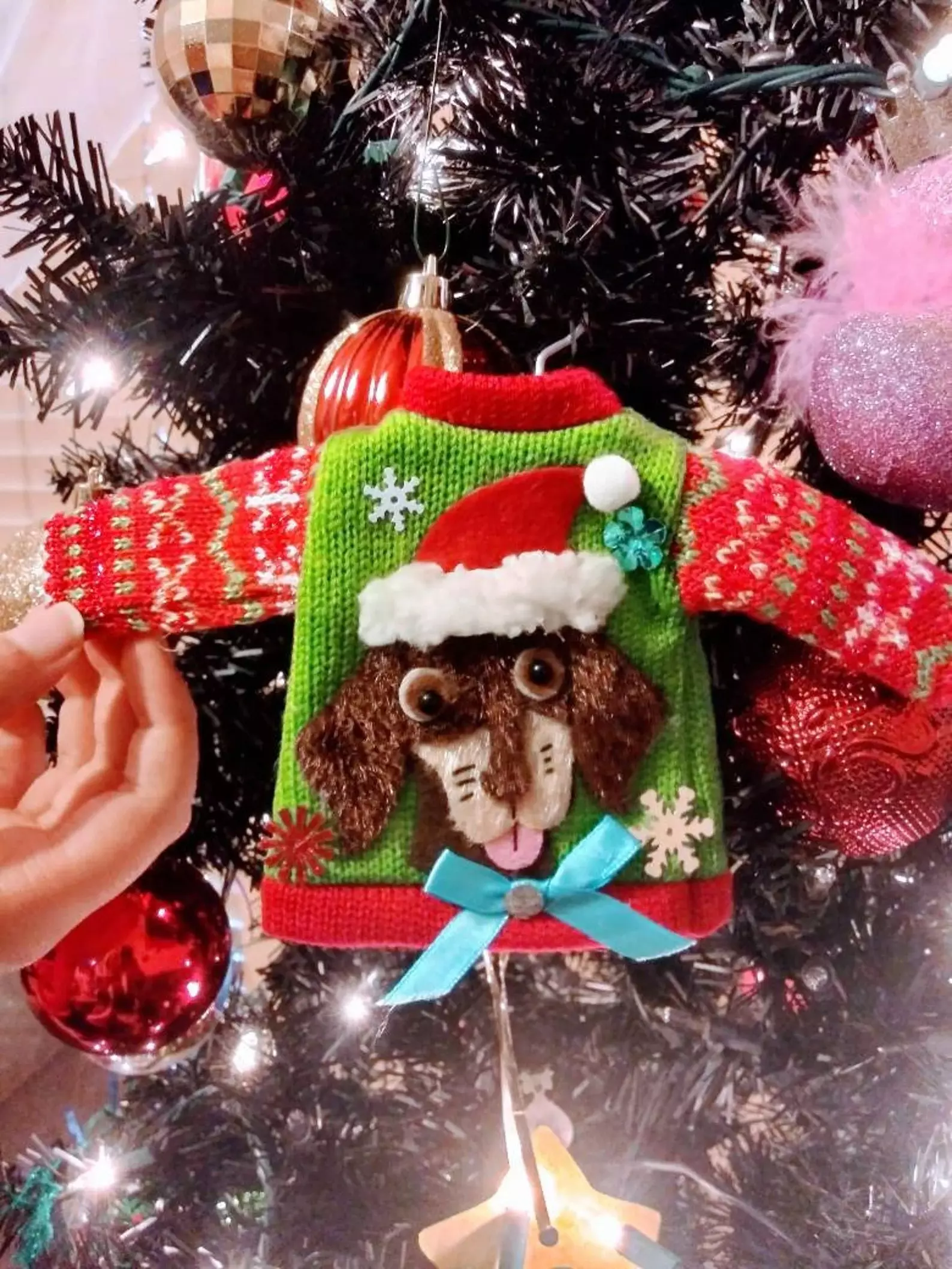 FallingStarNaturals Ugly Christmas Sweater Ornaments