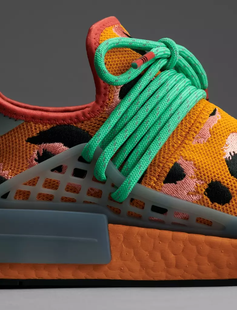 Adidas-Pharell-Williams-close-up-of-tie-cheetah-sneaker