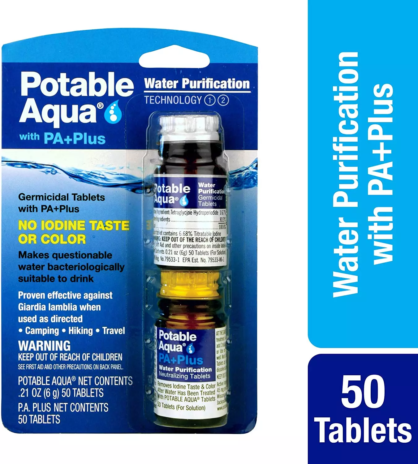 Бактерицидни таблетки за пречистване на вода Aqua