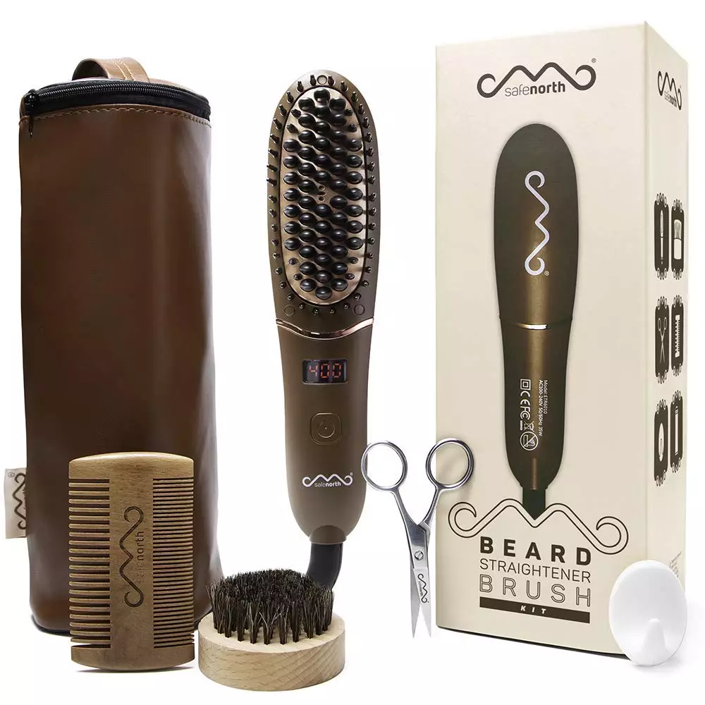 Safenorth Beard Straightener Brush; labing maayo nga tul-id sa bungot