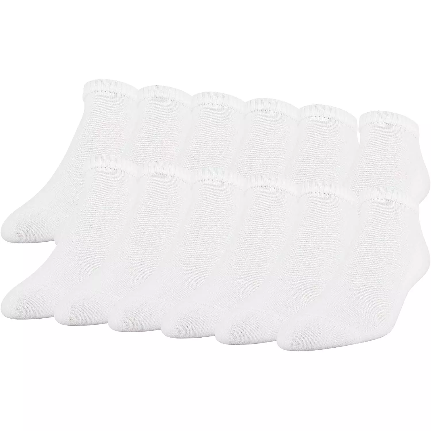 Gildan - Calcetines invisibles de algodón elástico para hombre