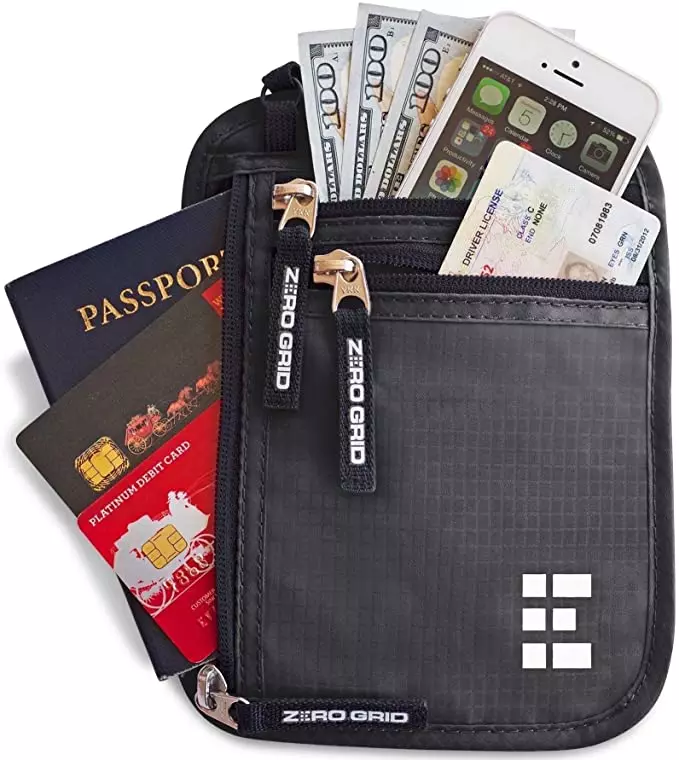Zero-Grid-Hands-Free-Neck-Passport-Wallet