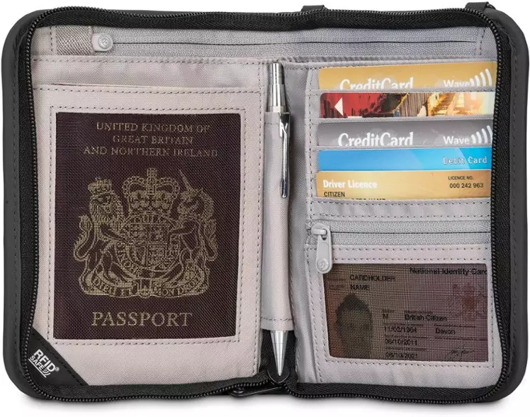 REI-Pacsafe-RFIDsafe-V150-паспорт-түрийвч-