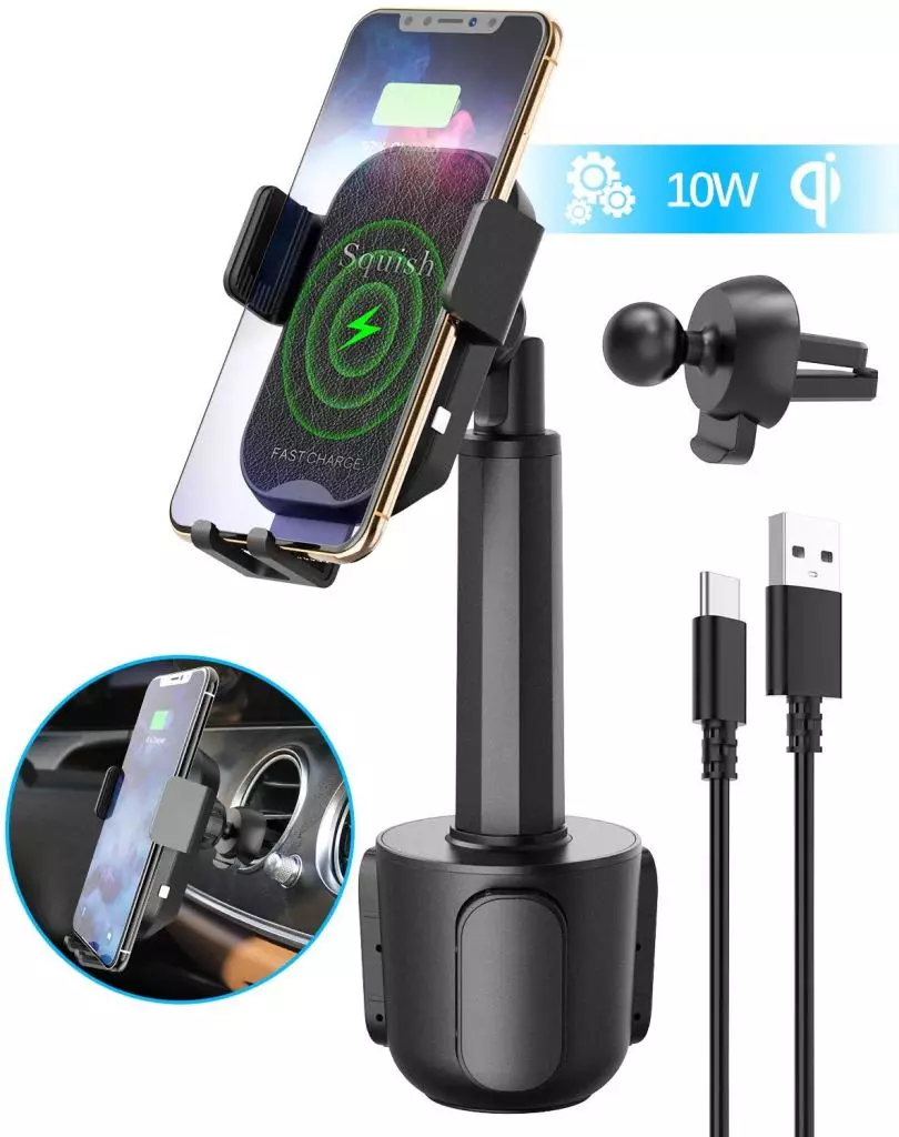 Squish 2-in-1 Universal Cell Phone Holder Cup Holder