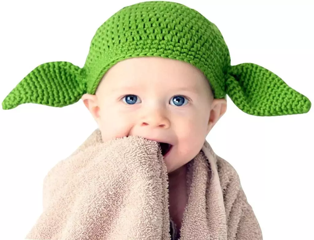 Chapéu Knitnutbyjl Baby Yoda