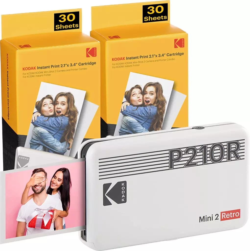 Kodak Mini 2 Retro 2.1x3.4” პორტატული ფოტო პრინტერი