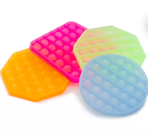 Funmode Fluorescent Push Pop Bubble Toy