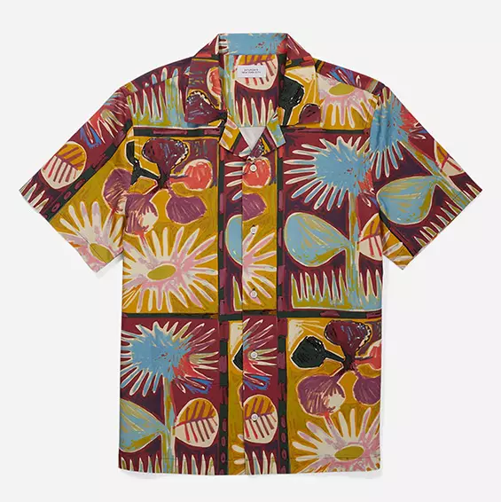 Saturdays NYC Summer Bloom Canty Shirt, Natur-T-Shirts für Männer