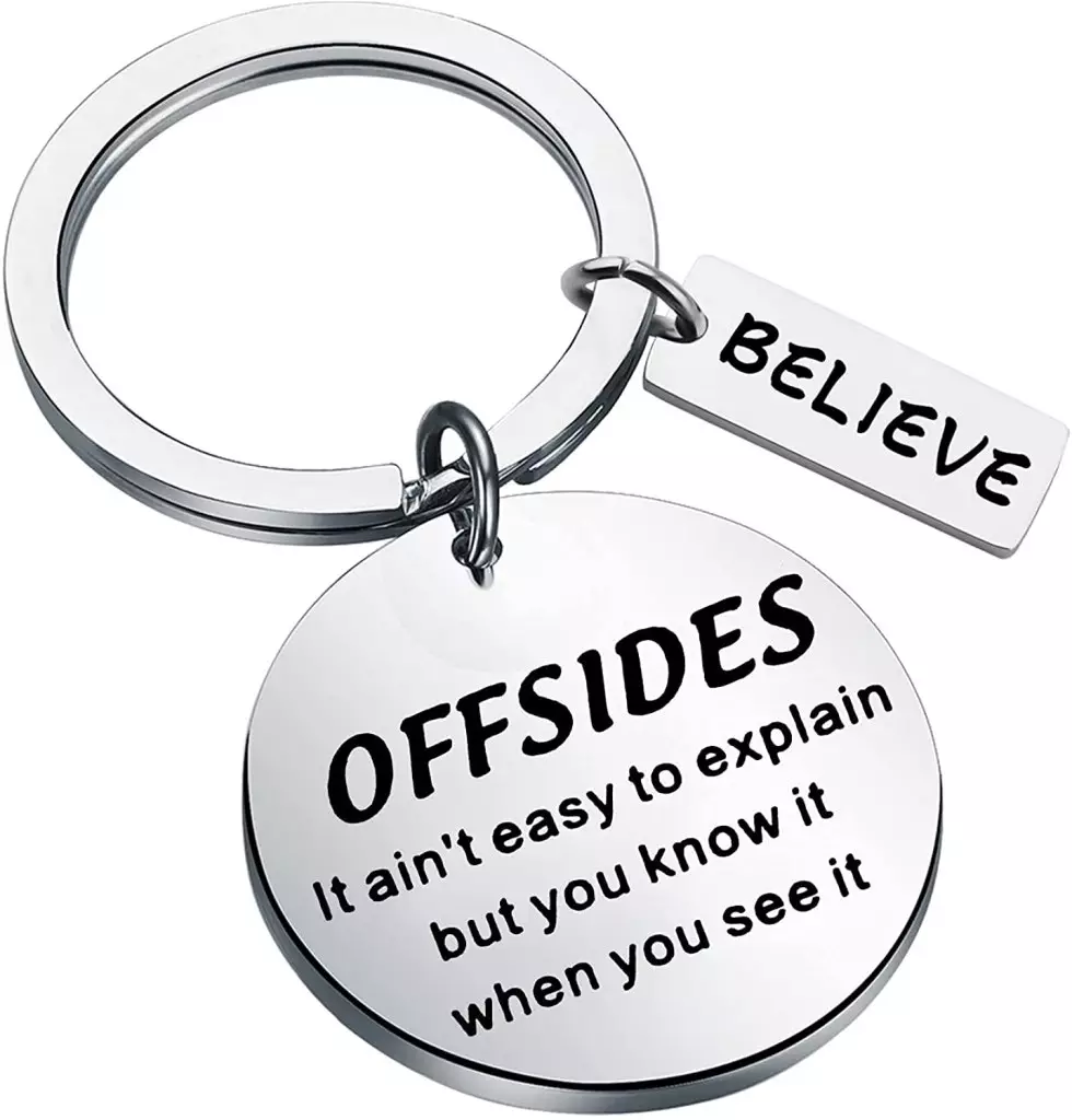 BLEOUK-Ted-Lasso-Gift-Keychain-Offsides-Quote