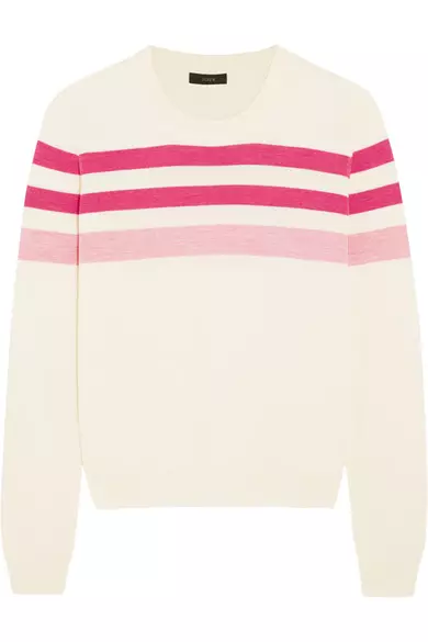 J. CREW: Striped Merino Wool Sweater - $100