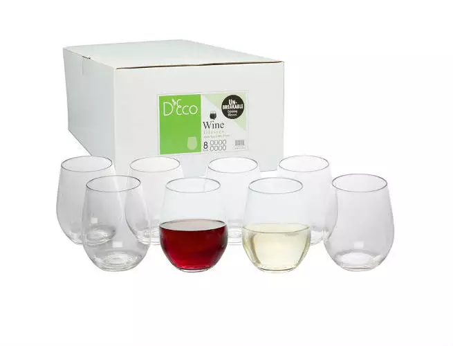 Nesalomive čaše za vino tvrtke D’Eco