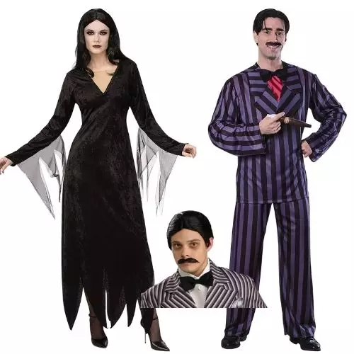 kostum halloween familjar Addams