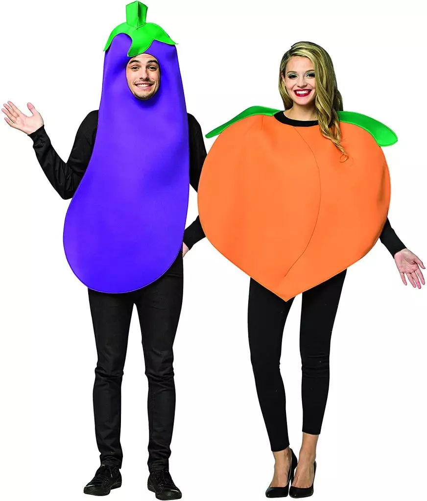 Eggplant & Peach Couple Set Viole