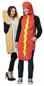 Hotdog og bolle par kostume