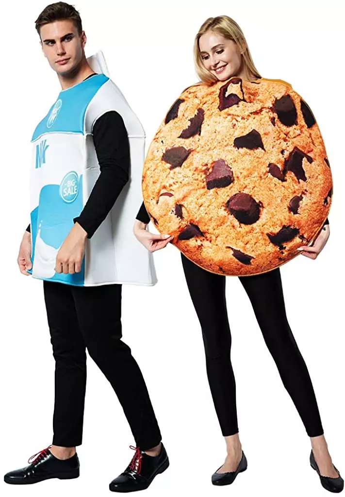 ReneeCho Couple Cookies and Milk Carton Box Costume