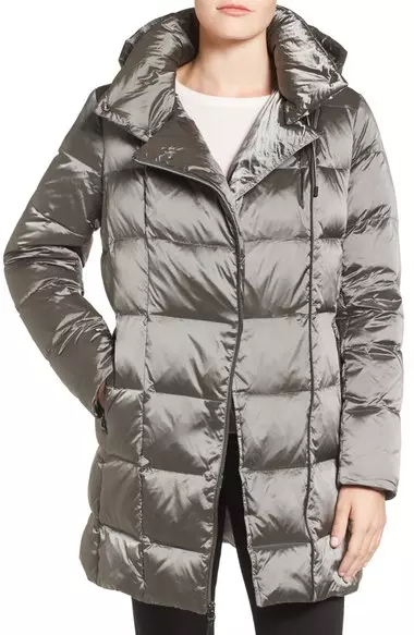 KENNETH COLE NEW YORK Iridescent Down & Feather Fill Coat